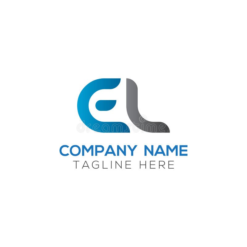 Initial EL Letter Logo with Creative Modern Business Typography Vector ...
