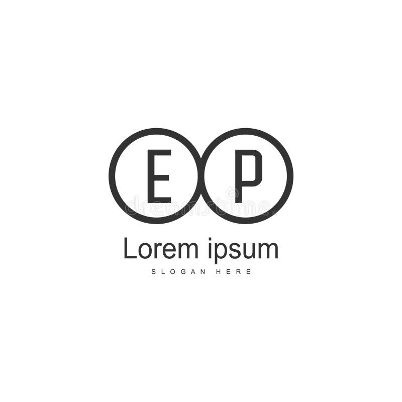 Initial EP Logo Template with Modern Frame. Minimalist EP Letter Logo ...