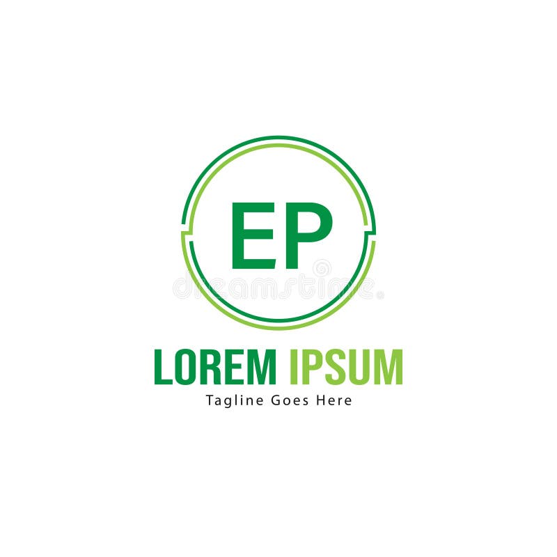 Initial EP Logo Template with Modern Frame. Minimalist EP Letter Logo ...