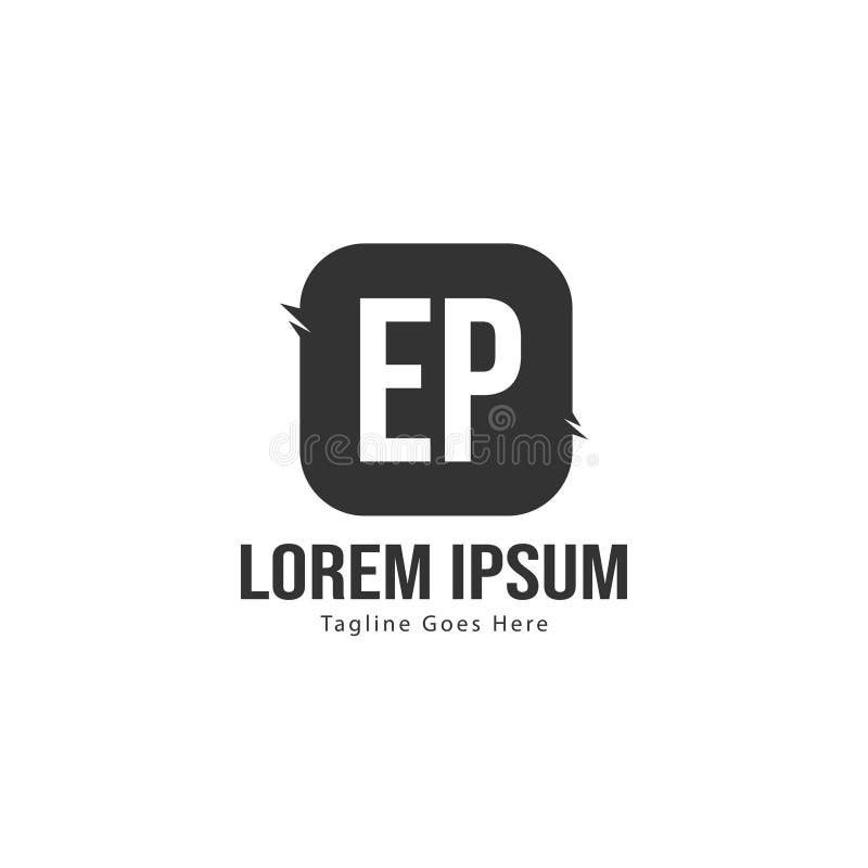 Initial EP Logo Template with Modern Frame. Minimalist EP Letter Logo ...