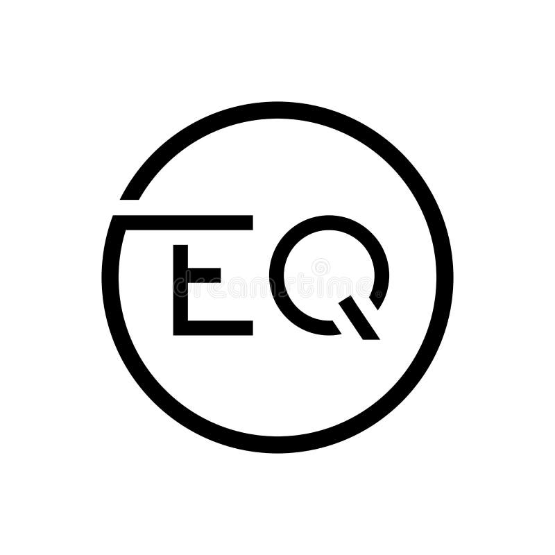 Initial EQ Letter Logo Creative Typography Vector Template. Creative ...