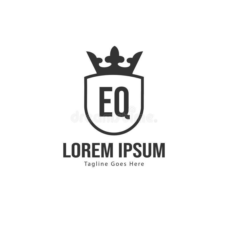 Initial EQ Logo Template with Modern Frame. Minimalist EQ Letter Logo ...