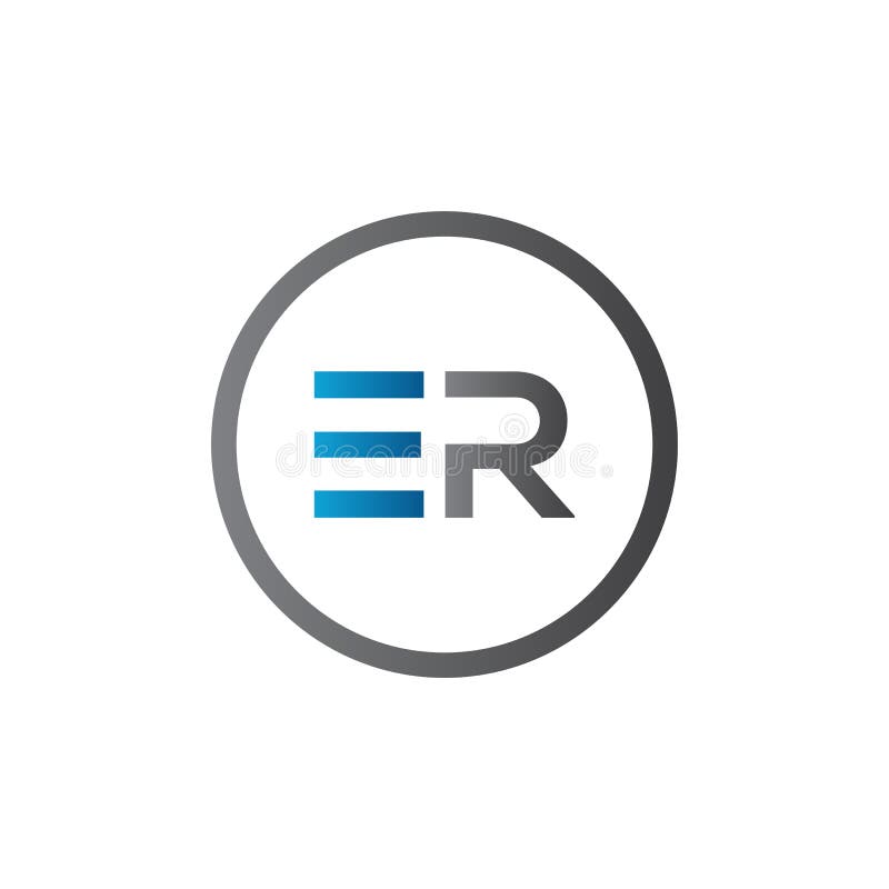 Initial ER Letter Logo with Creative Modern Business Typography Vector ...