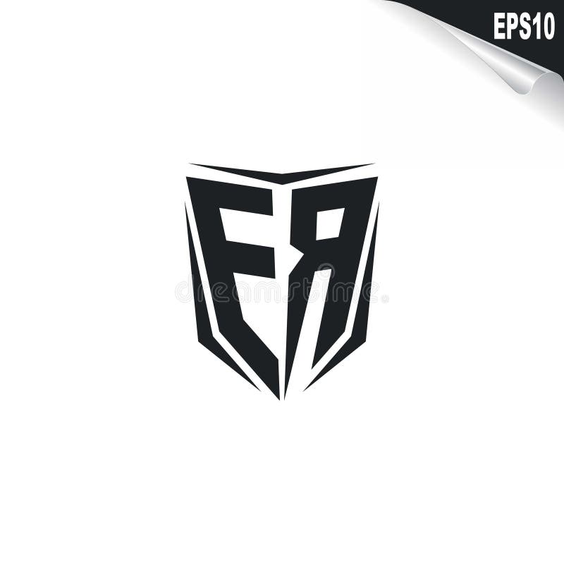Initial ER Logo Design with Shield Style, Logo Business Branding Stock ...