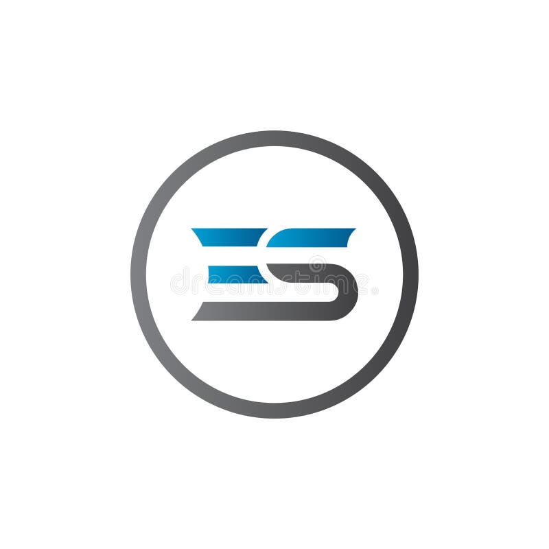 Initial ES Letter Logo with Creative Modern Business Typography Vector ...