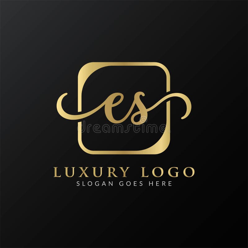 Initial ES Letter Logo Creative Modern Typography Vector Template ...