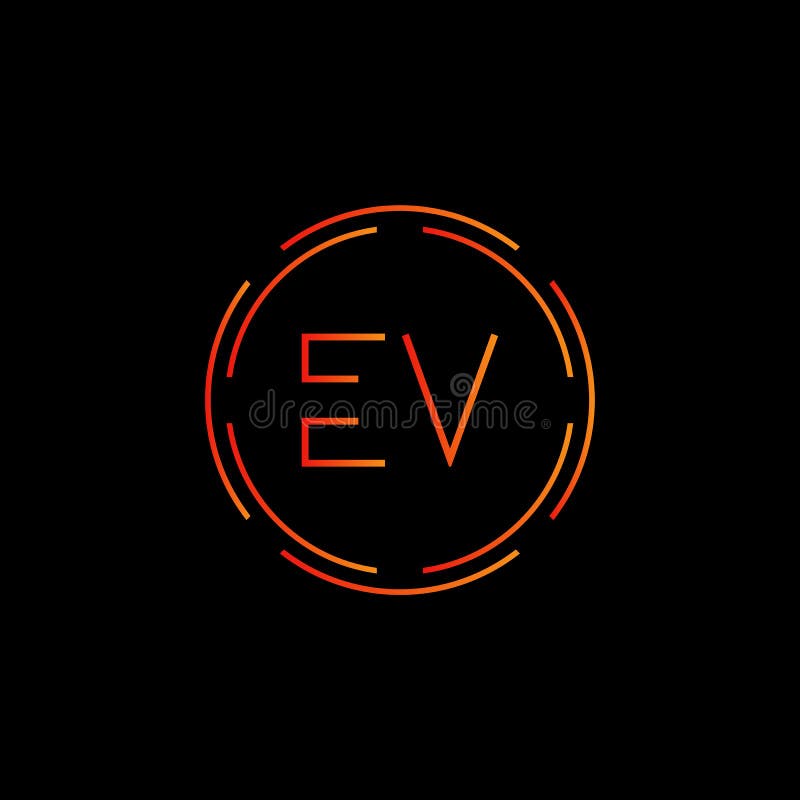 Initial EV Letter Logo with Creative Modern Business Typography Vector ...