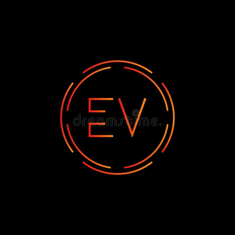 Initial EV Letter Logo with Creative Modern Business Typography Vector ...