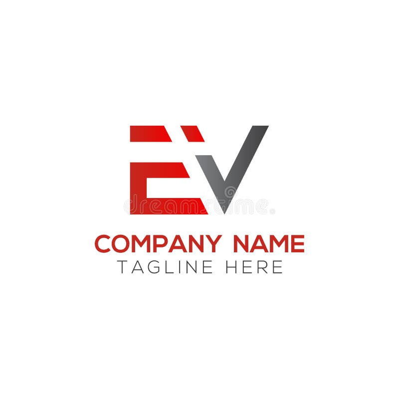 Initial EV Letter Logo with Creative Modern Business Typography Vector ...