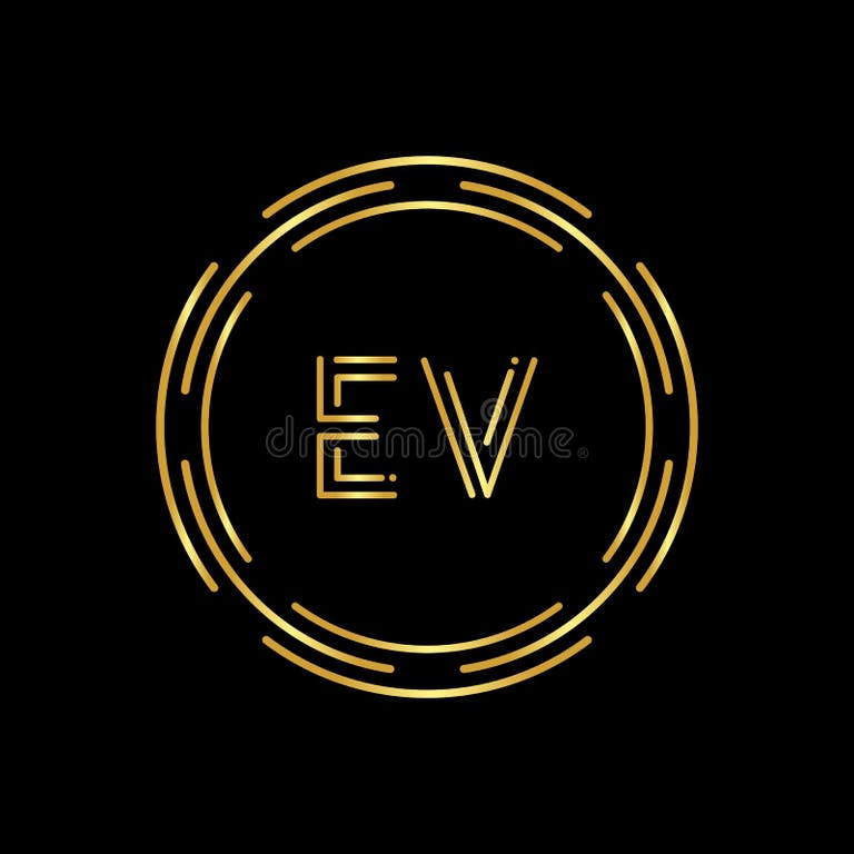 Initial EV Letter Logo with Creative Modern Business Typography Vector ...