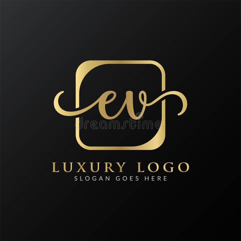 Initial EV Letter Logo Creative Modern Typography Vector Template ...