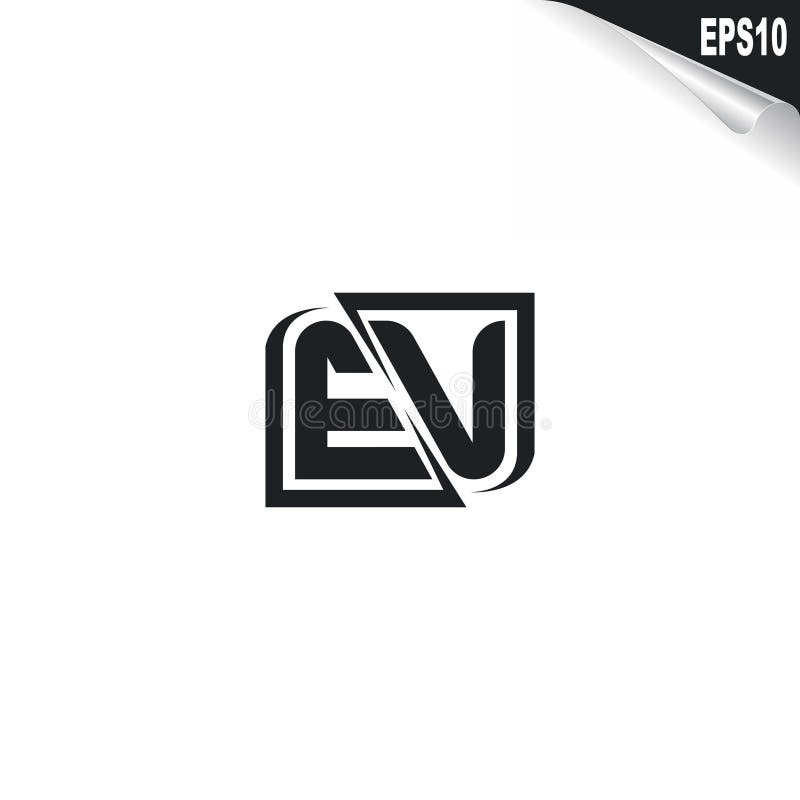 Initial EV Logo Design with Shape Style, Logo Business Branding Stock ...
