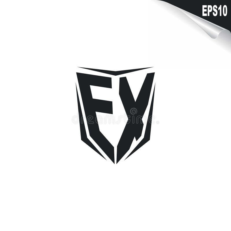 Initial EX Logo Design with Shield Style, Logo Business Branding Stock ...