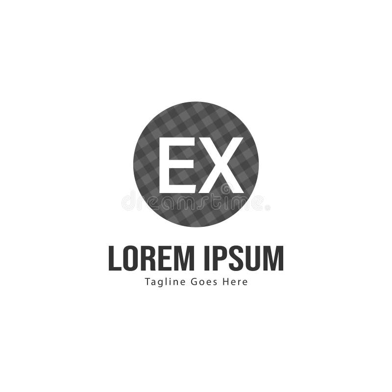 Initial EX Logo Template with Modern Frame. Minimalist EX Letter Logo ...