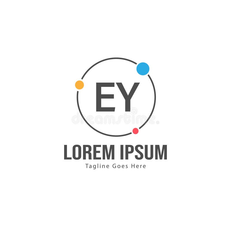 Initial EY Logo Template with Modern Frame. Minimalist EY Letter Logo ...