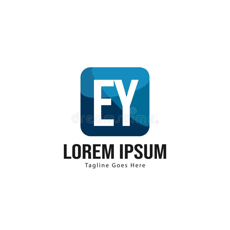 Initial EY Logo Template with Modern Frame. Minimalist EY Letter Logo ...