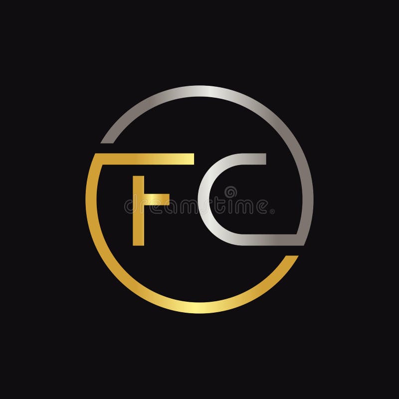 Initial FC Letter Logo Creative Typography Vector Template. Creative ...