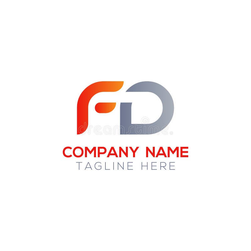 Initial FD Letter Logo with Creative Modern Business Typography Vector ...