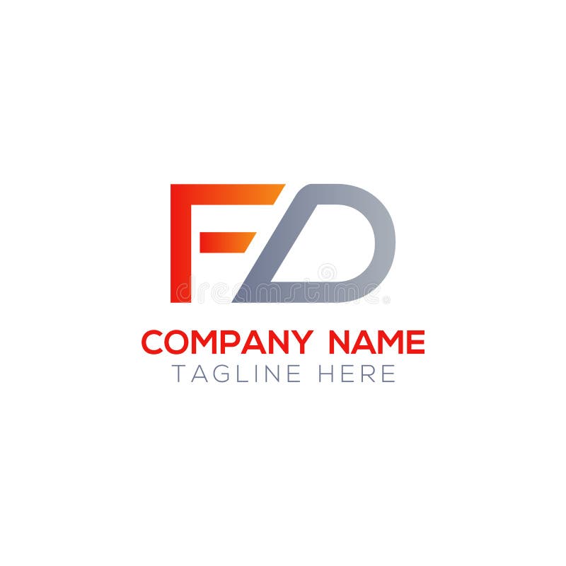 Initial FD Letter Logo with Creative Modern Business Typography Vector ...