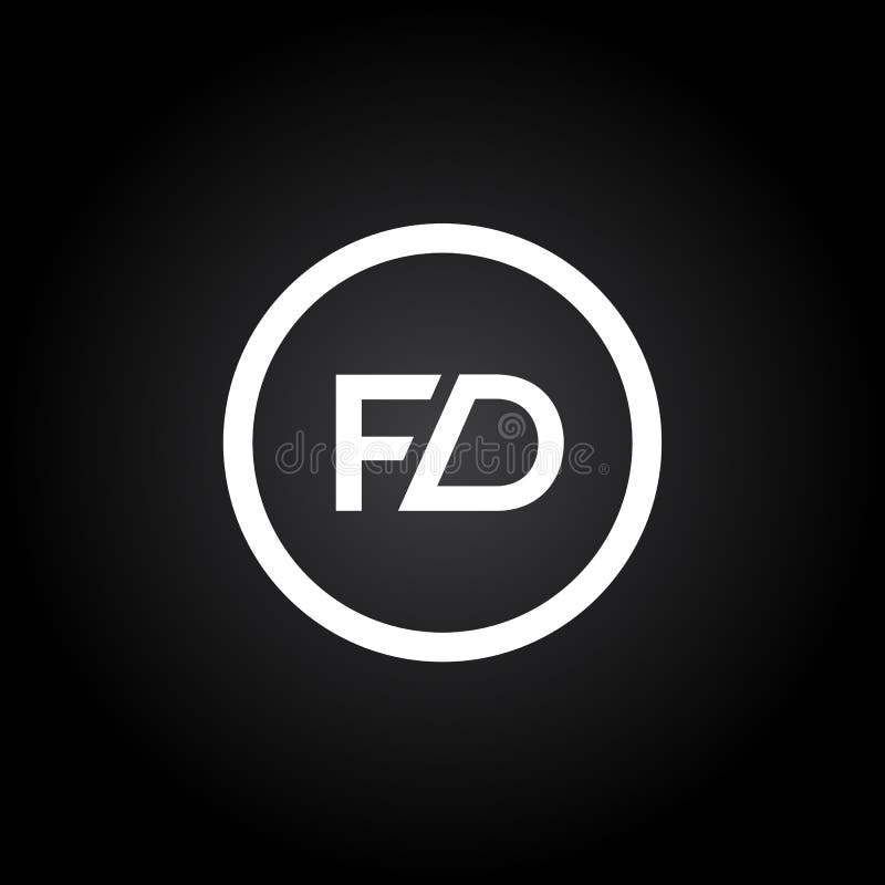 Initial FD Letter Logo with Creative Modern Business Typography Vector ...