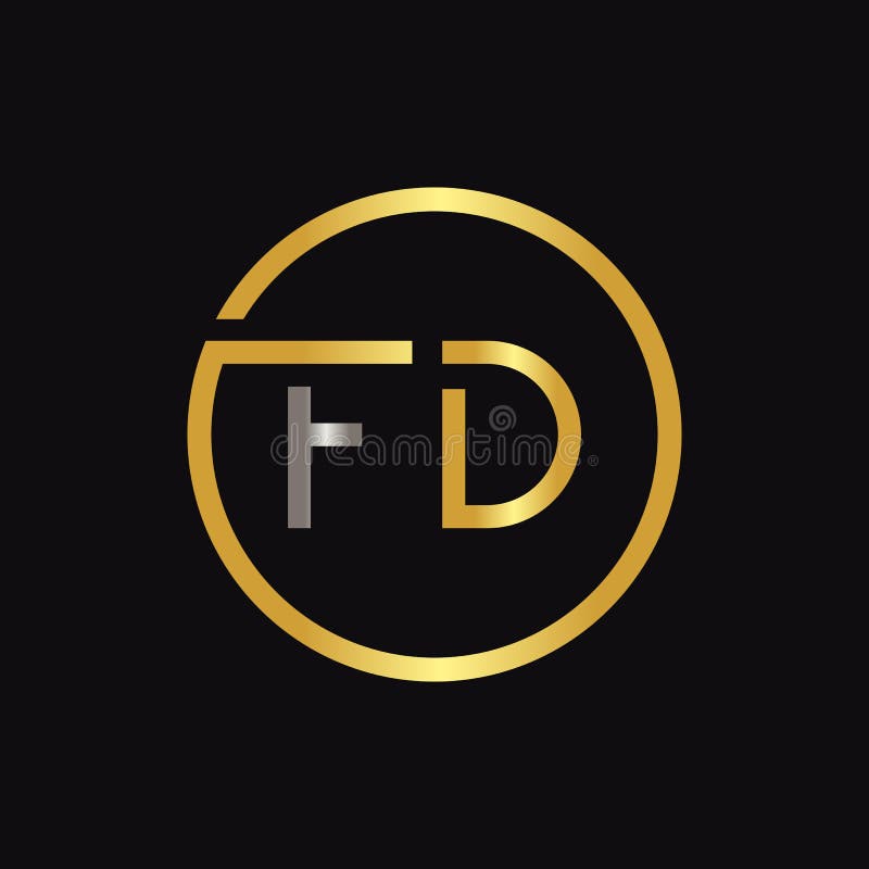 Initial FD Letter Logo Creative Typography Vector Template. Creative ...