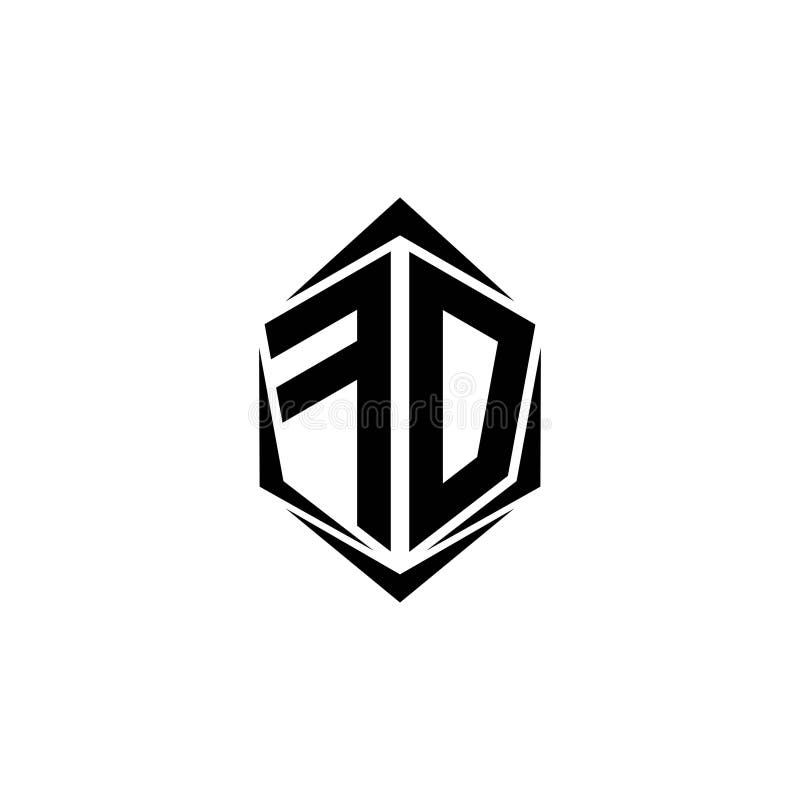 Initial FD Logo Design with Shield Style, Logo Business Branding Stock ...