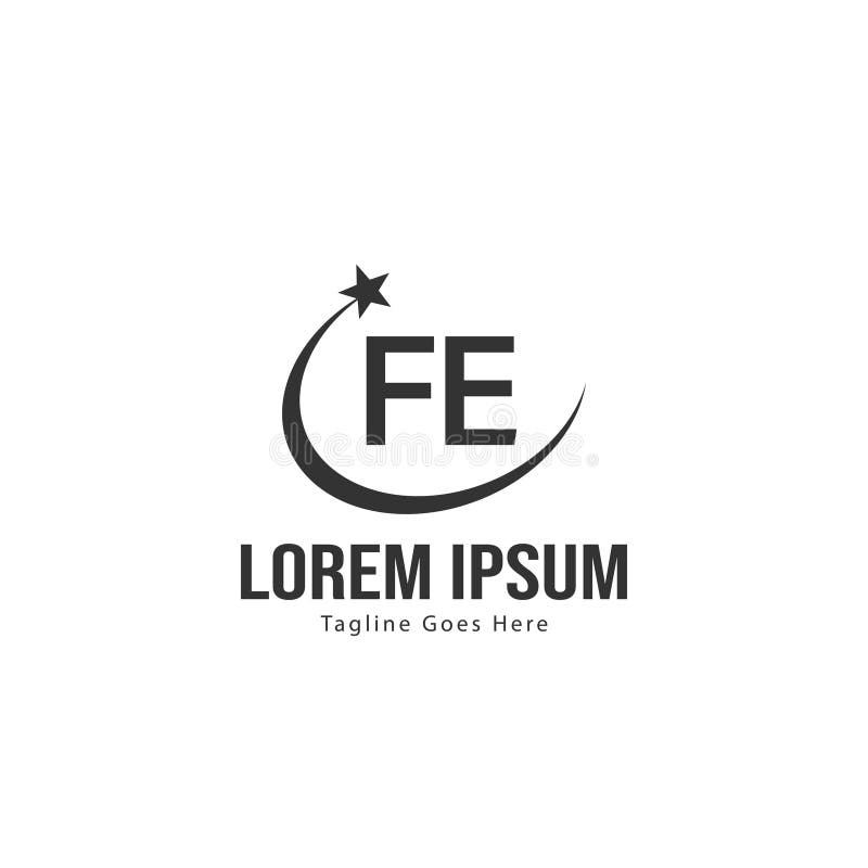 Initial FE Logo Template with Modern Frame. Minimalist FE Letter Logo ...