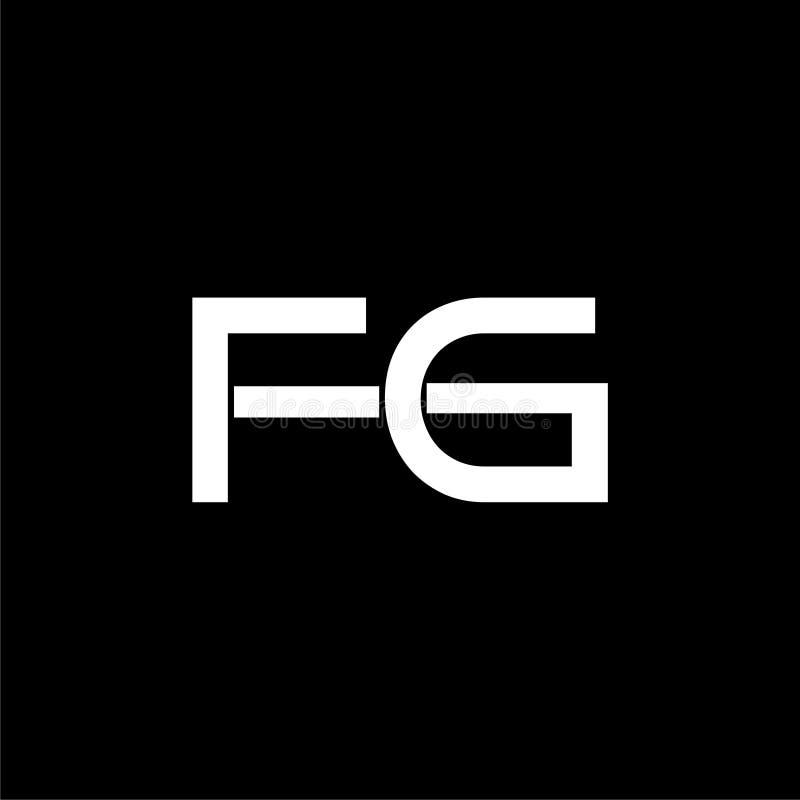 Initial FG Letter Linked Logo Isolated on Dark Background Stock Vector ...
