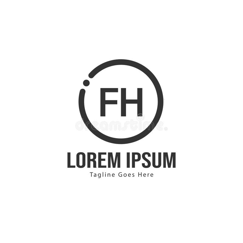 Initial FH Logo Template with Modern Frame. Minimalist FH Letter Logo ...