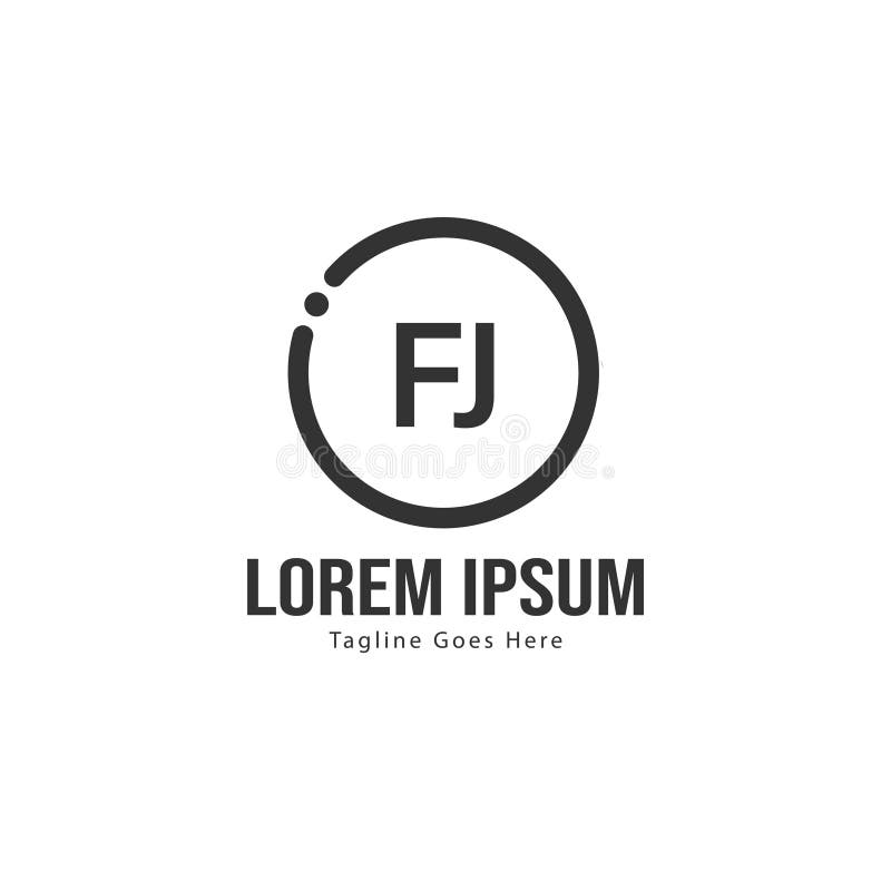 Initial FJ Logo Template with Modern Frame. Minimalist FJ Letter Logo ...