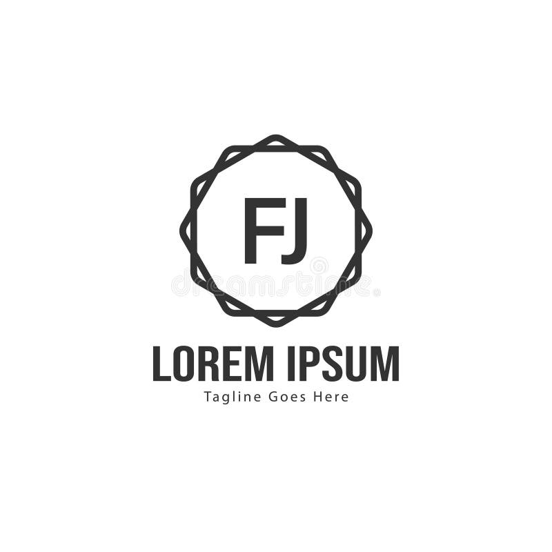 Initial FJ Logo Template with Modern Frame. Minimalist FJ Letter Logo ...