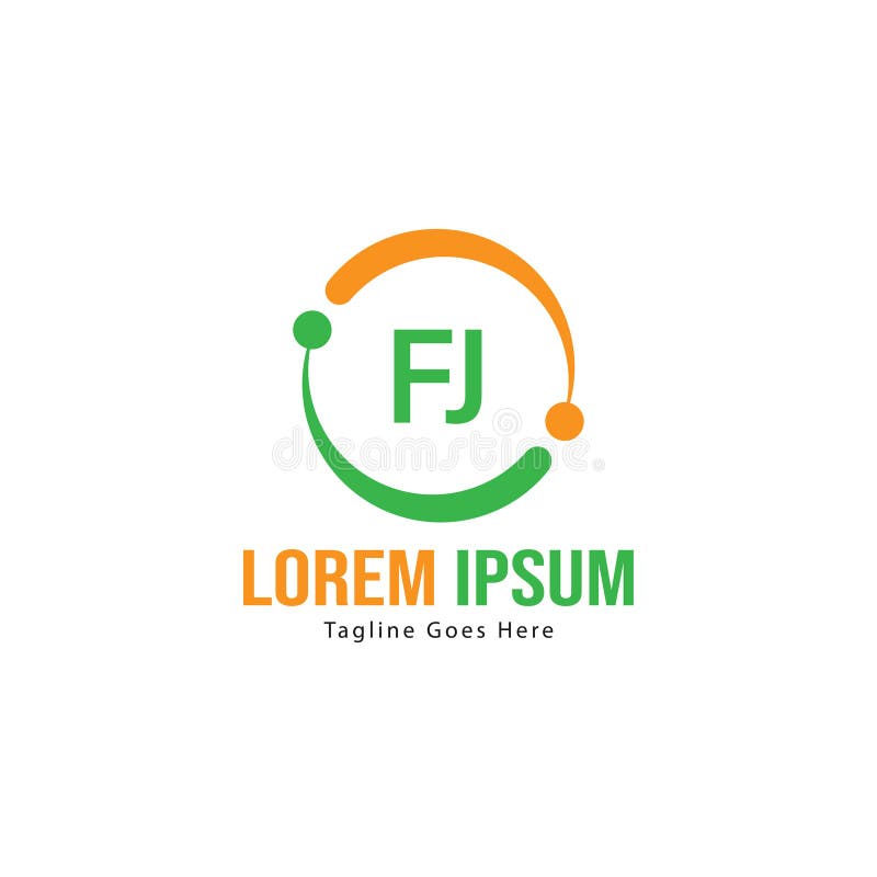 Initial FJ Logo Template with Modern Frame. Minimalist FJ Letter Logo ...