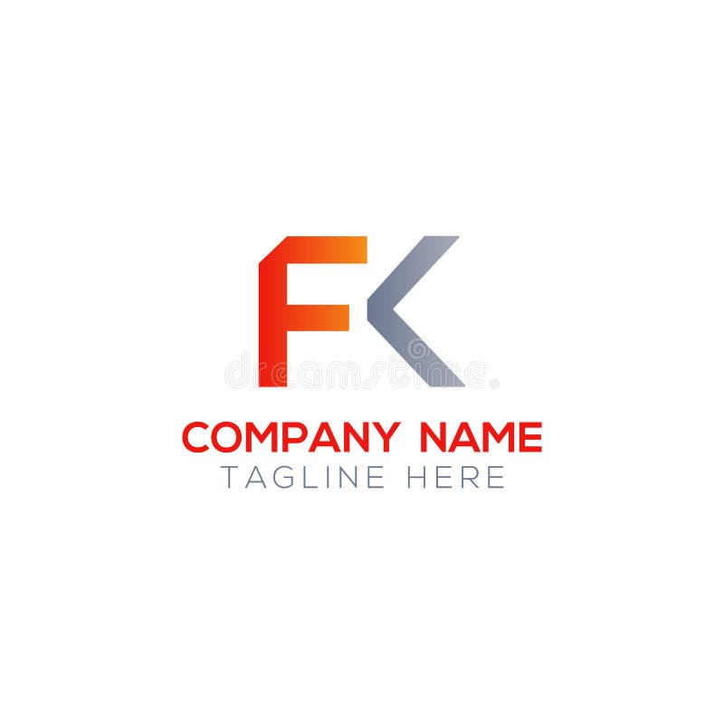 Initial FK Letter Logo with Creative Modern Business Typography Vector ...