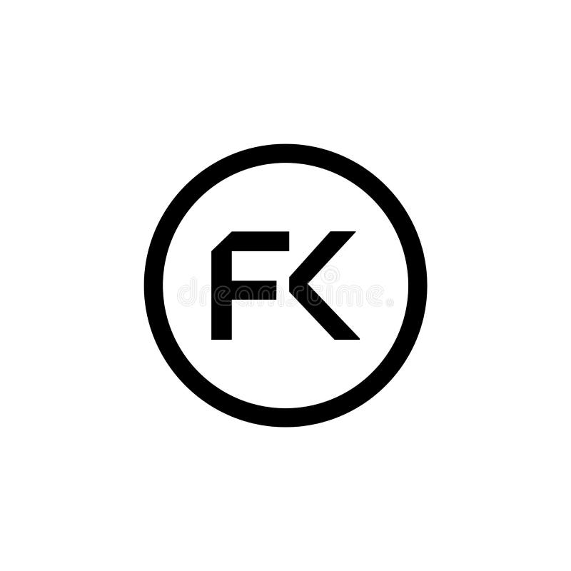 Initial FK Letter Logo with Creative Modern Business Typography Vector ...