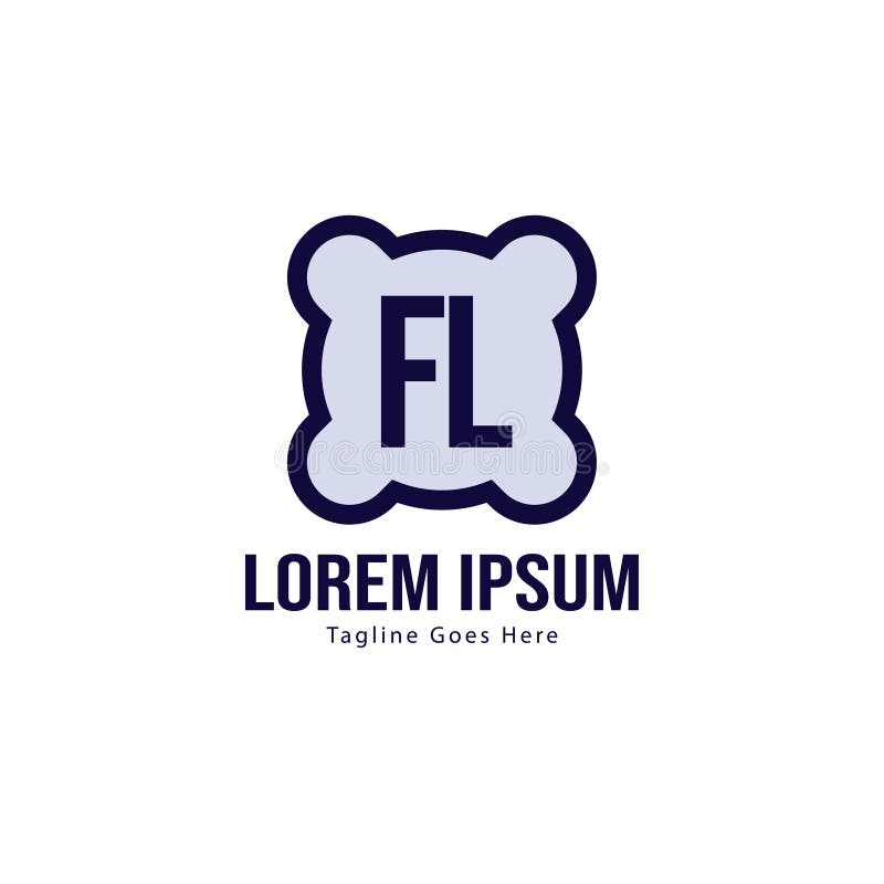 Initial FL Logo Template with Modern Frame. Minimalist FL Letter Logo ...
