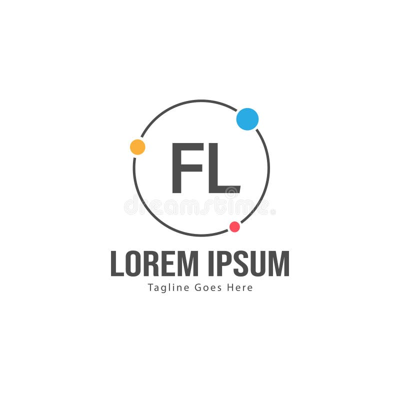 Initial FL Logo Template with Modern Frame. Minimalist FL Letter Logo ...