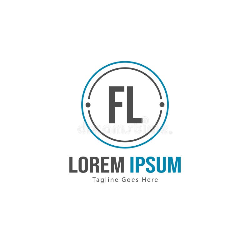 Initial FL Logo Template with Modern Frame. Minimalist FL Letter Logo ...