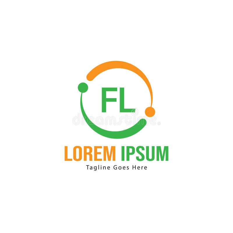 Initial FL Logo Template with Modern Frame. Minimalist FL Letter Logo ...
