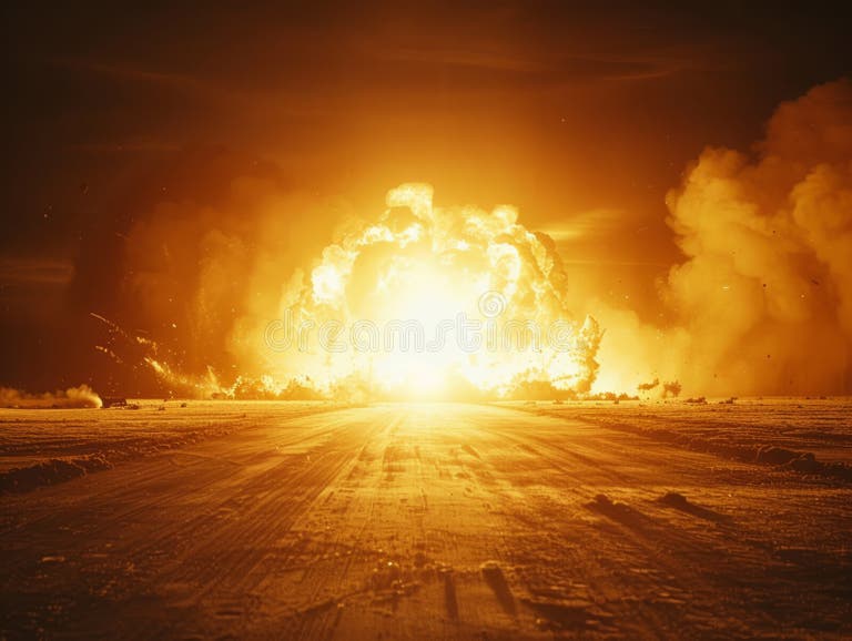 The Initial Flash of a Nuclear Explosion, with an Intense Burst of ...