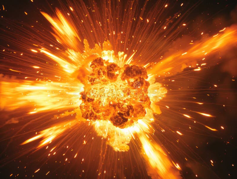 The Initial Flash of a Nuclear Explosion, with an Intense Burst of ...
