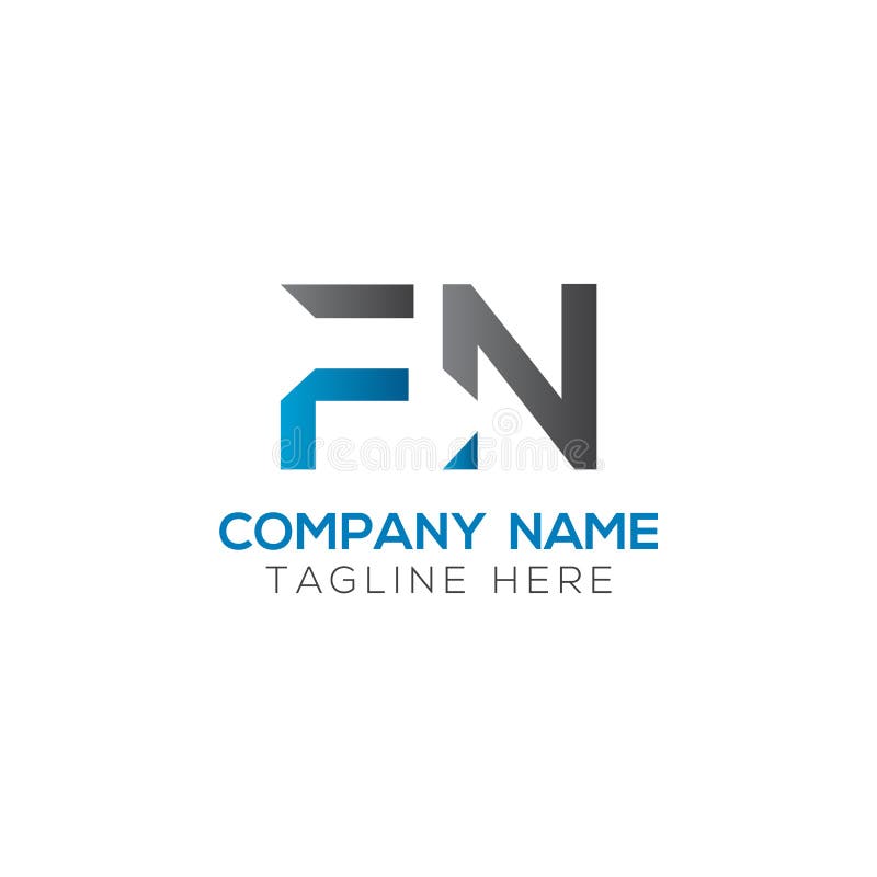 Initial FN Letter Logo with Creative Modern Business Typography Vector ...