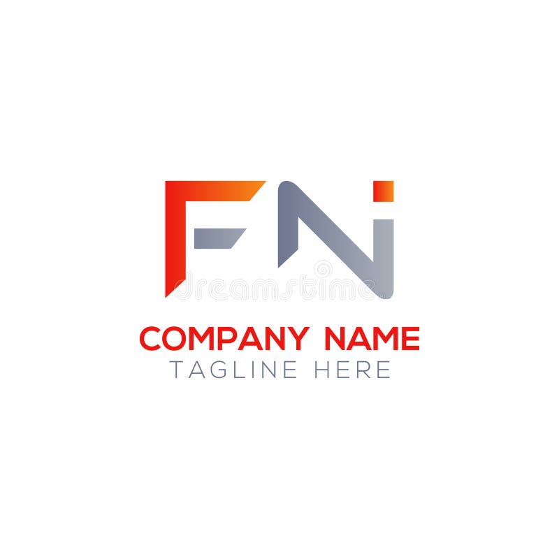 Initial FN Letter Logo with Creative Modern Business Typography Vector ...