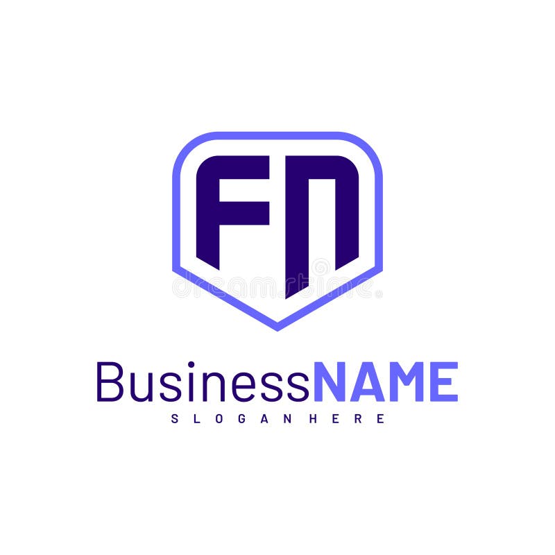 Initial FN Logo Design Vector Illustration, Creative Letter FN Logo ...