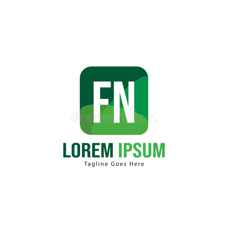 Initial FN Logo Template with Modern Frame. Minimalist FN Letter Logo ...