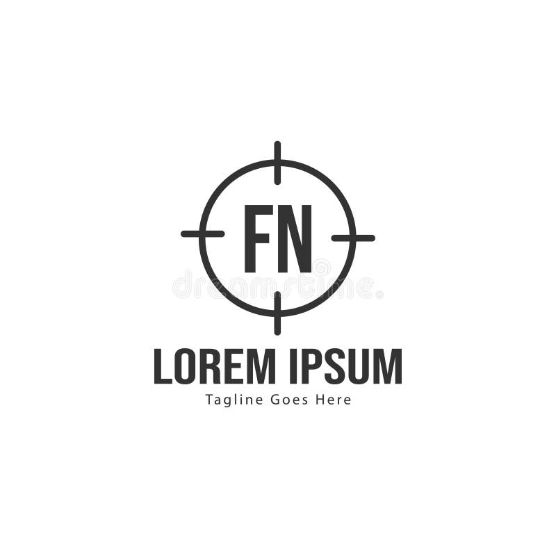 Initial FN Logo Template with Modern Frame. Minimalist FN Letter Logo ...
