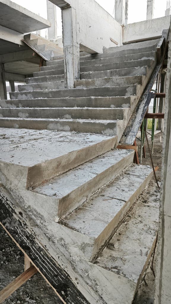 The Initial Foundation Concrete Frame and Wall of the Residential ...