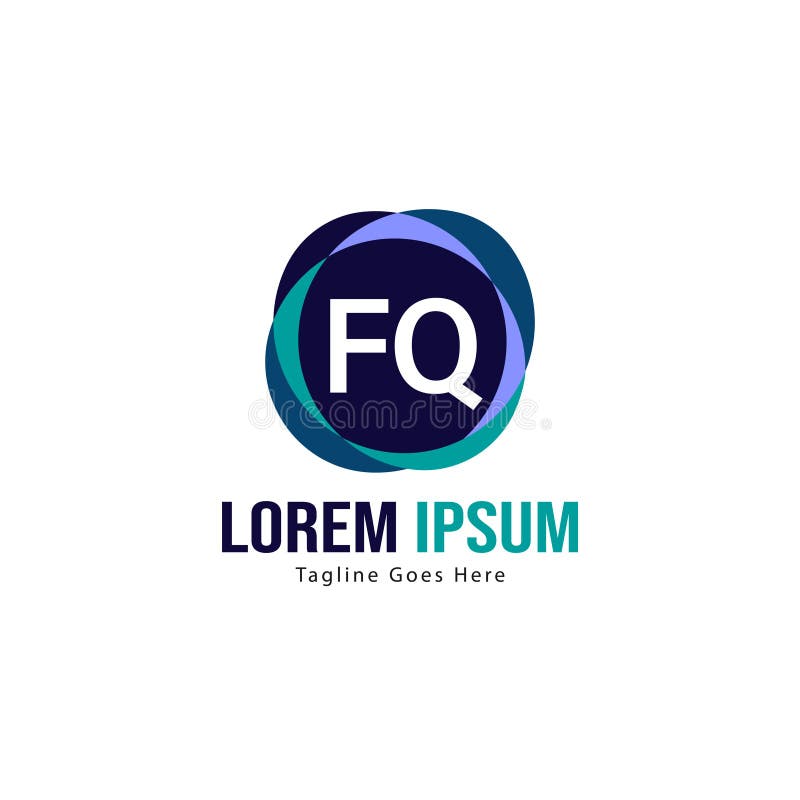 Initial FQ Logo Template with Modern Frame. Minimalist FQ Letter Logo ...
