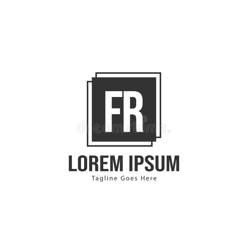 Initial FR Logo Template with Modern Frame. Minimalist FR Letter Logo ...