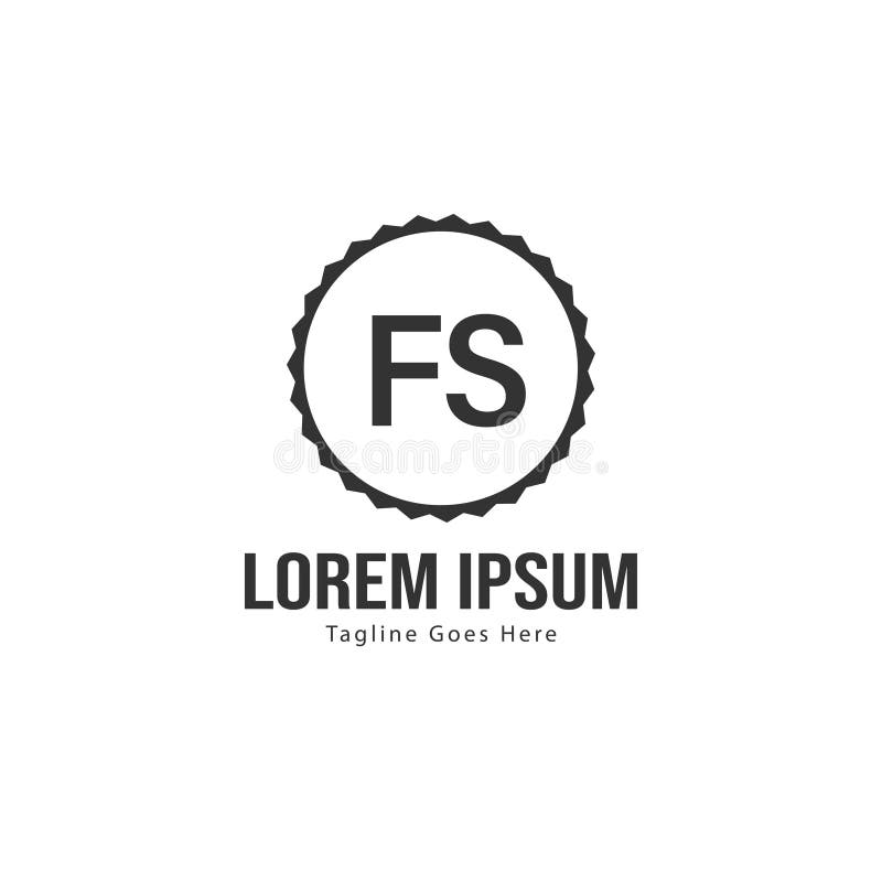 Initial FS Logo Template with Modern Frame. Minimalist FS Letter Logo ...