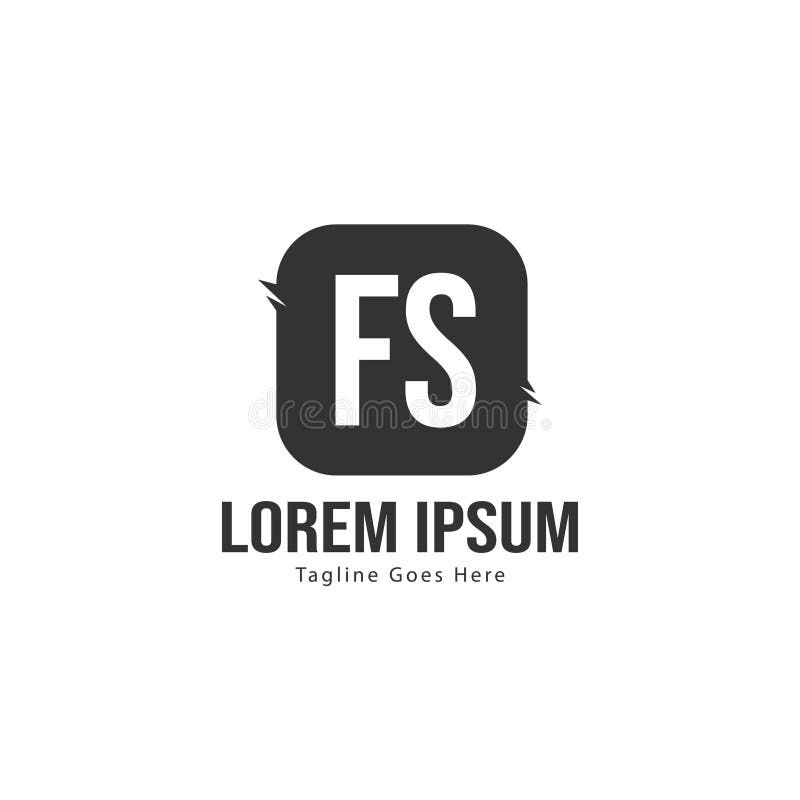 Initial FS Logo Template with Modern Frame. Minimalist FS Letter Logo ...